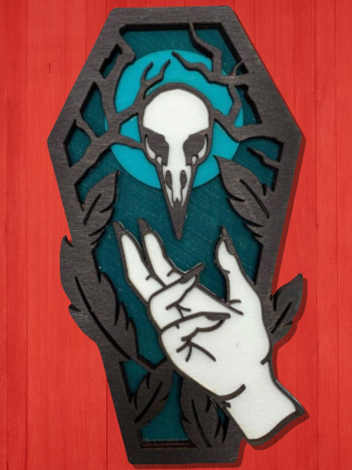 Wooden Hand Coffin Ornament – Witch Hand Coffin Set #1 - Etsy