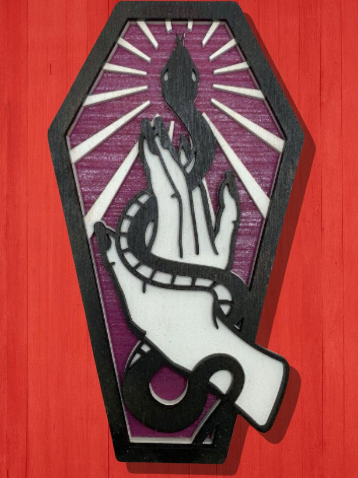 Wooden Hand Coffin Ornament – Witch Hand Coffin Set #1 - Etsy