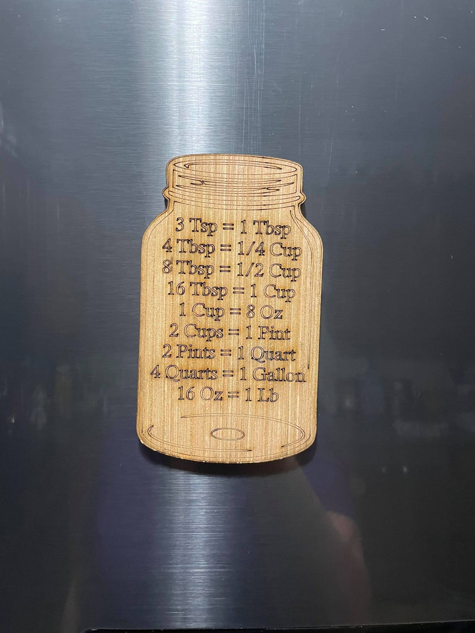 Mason Jar conversion chart magnet | Etsy