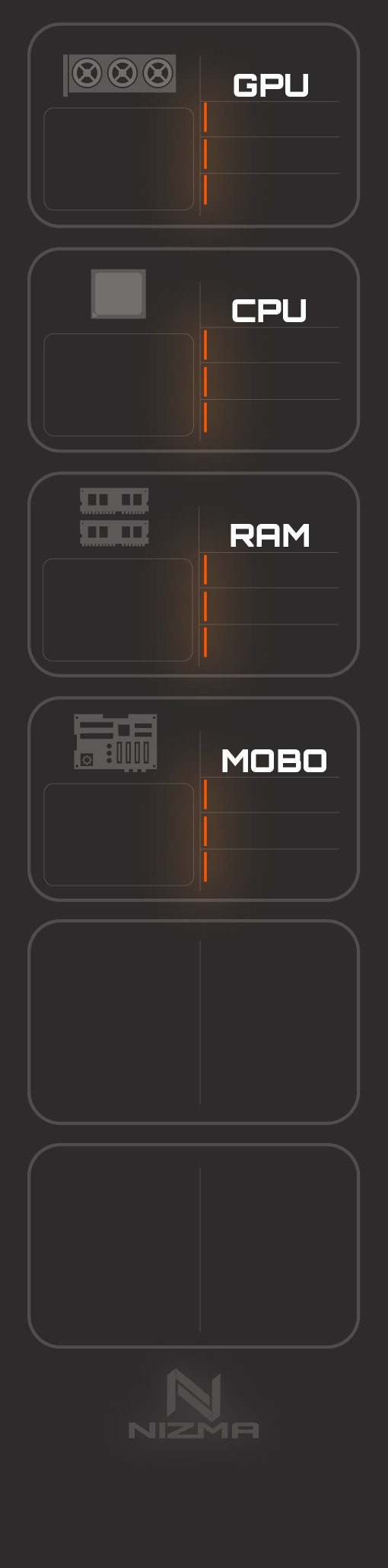 SENSOR PANEL TEMPLATE (x2) + 3 Themes 515 X 1920 (12.6" Displays) *for ...