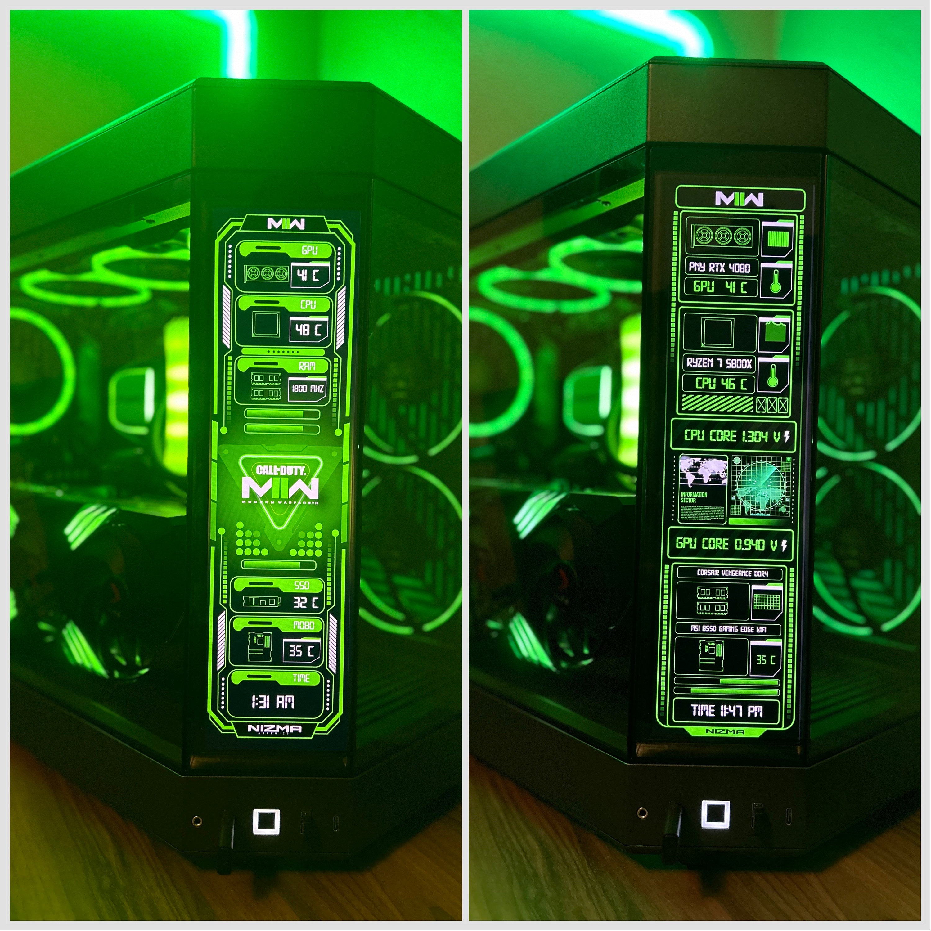 Video Game SENSOR PANEL Templates 2pc + PNG 515 X 1920 (12.6" Displays ...