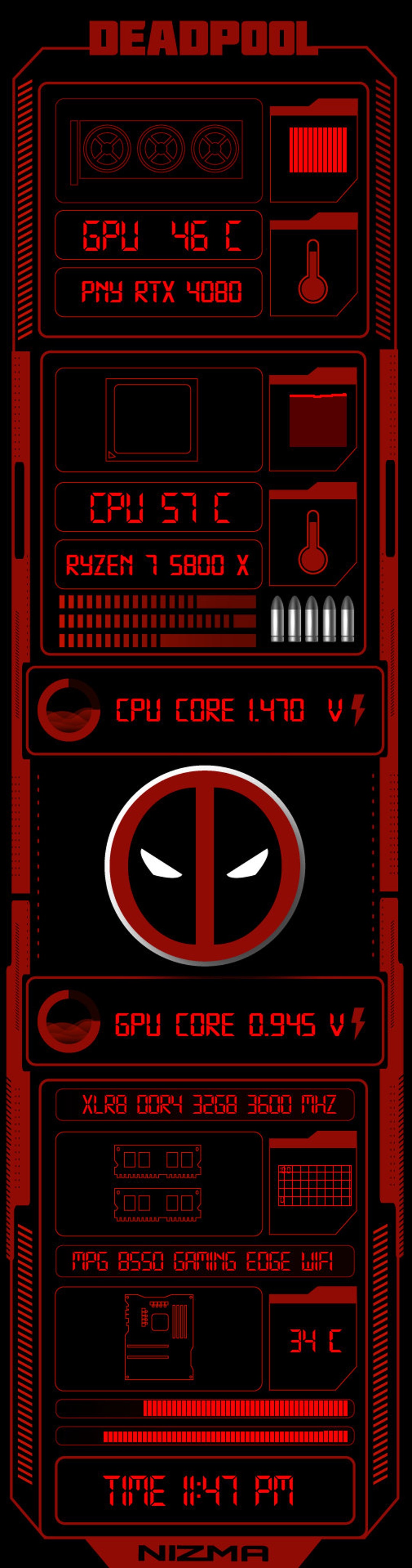 Superhero Themed SENSOR PANEL TEMPLATE 515 X 1920 (12.6" Displays) *for ...
