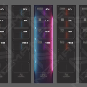 SENSOR PANEL TEMPLATE (x2) + 3 Themes 515 X 1920 (12.6" Displays) *for ...