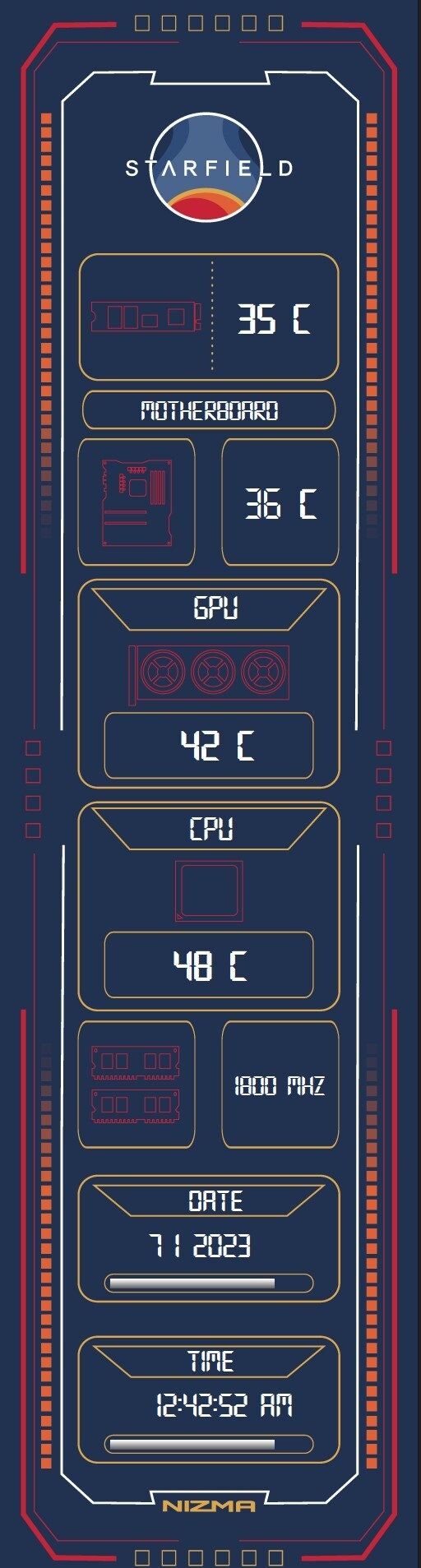 SENSOR PANEL Video Game Themed Star Template 515 X 1920 (12.6" Displays ...