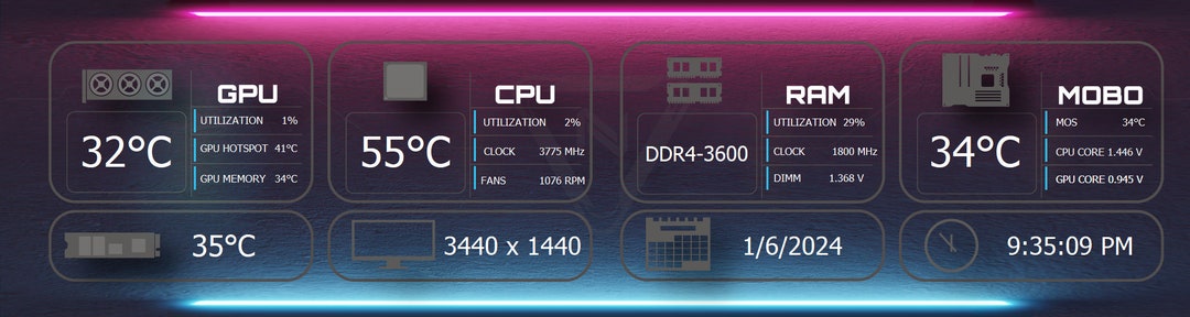 SENSOR PANEL TEMPLATE 1920x515 12.6" (horizontal Orientation) Displays ...