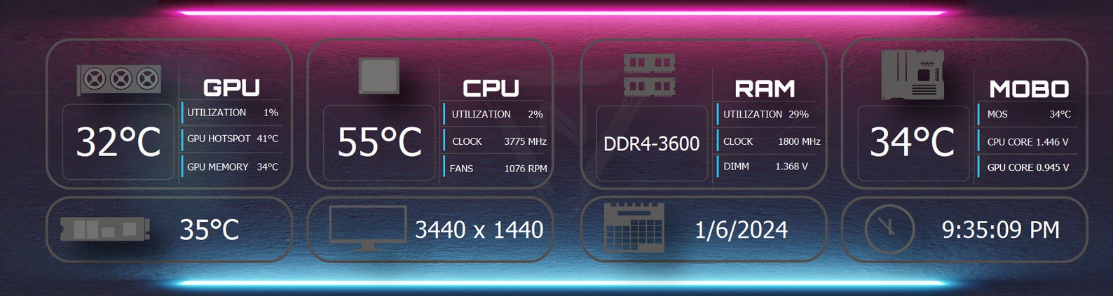 SENSOR PANEL TEMPLATE 1920x515 12.6" (horizontal Orientation) Displays ...