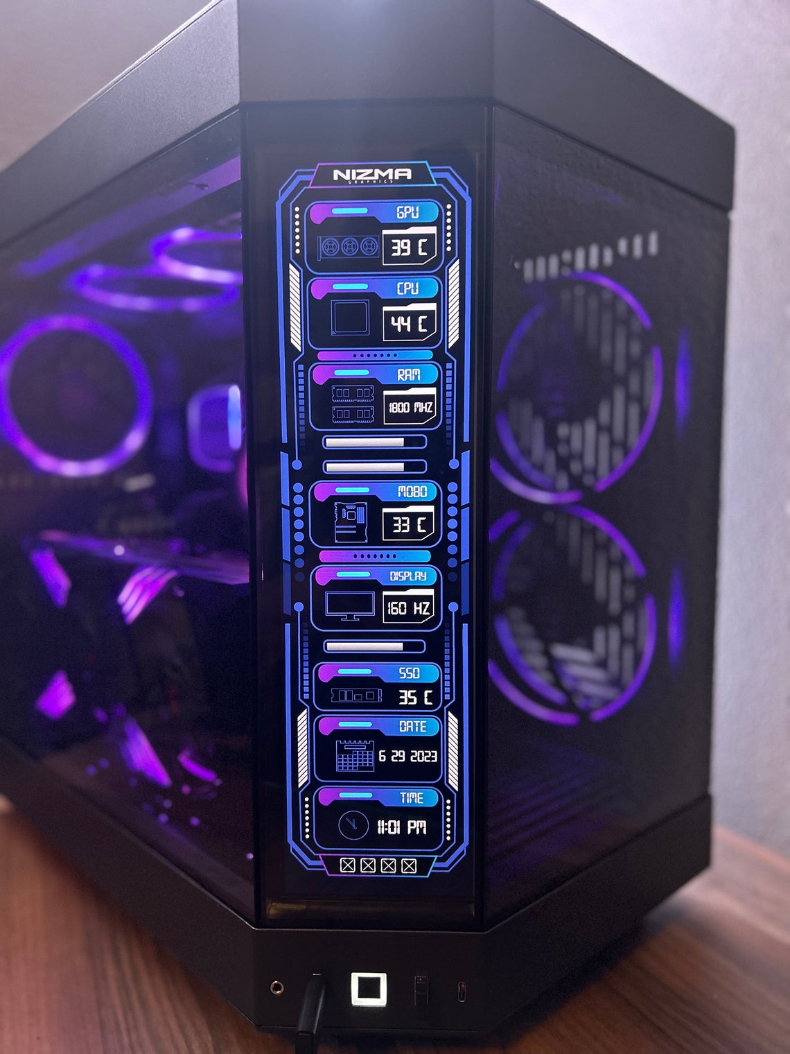 SENSOR PANEL Cyber Purple Skin/template 515 X 1920 (12.6" Displays ...