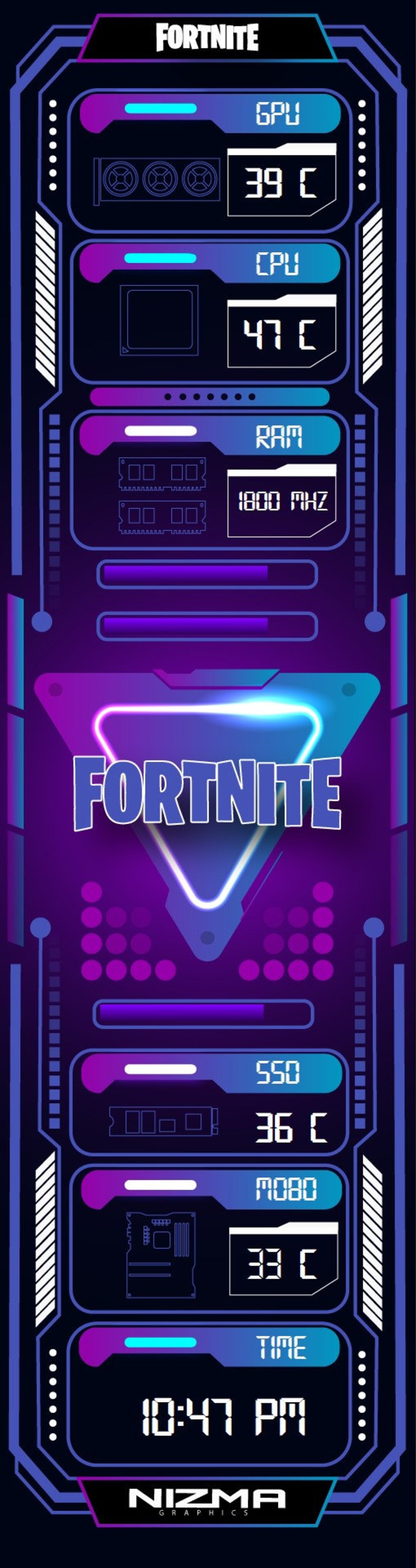 SENSOR PANEL Cyber Purple Skin/template 515 X 1920 (12.6" Displays ...