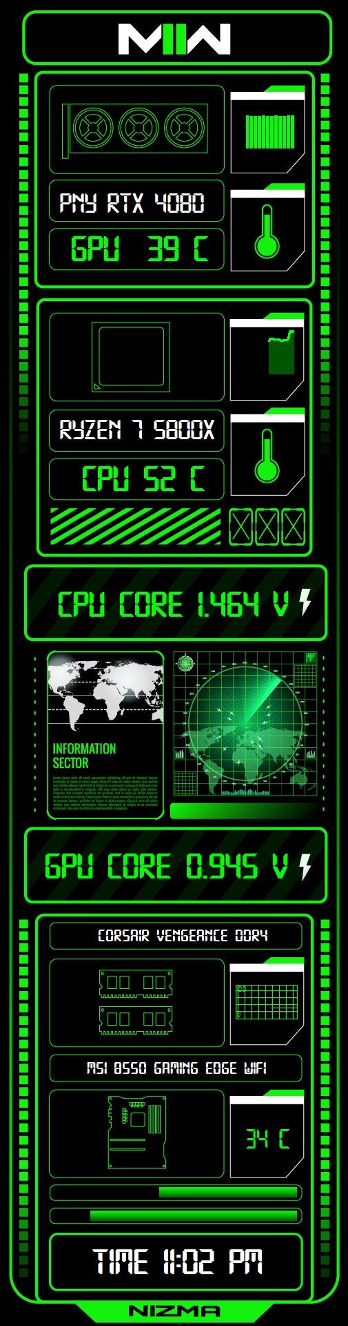 Video Game SENSOR PANEL Templates 2pc + PNG 515 X 1920 (12.6" Displays ...