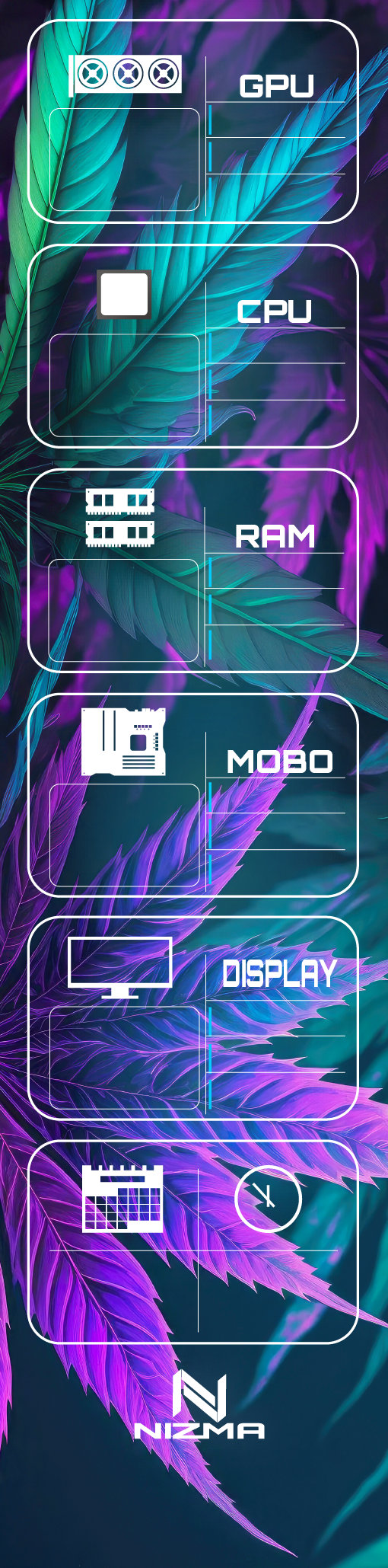 SENSOR PANEL TEMPLATE 515 X 1920 (12.6" Displays) *for Uses With Aida64 ...