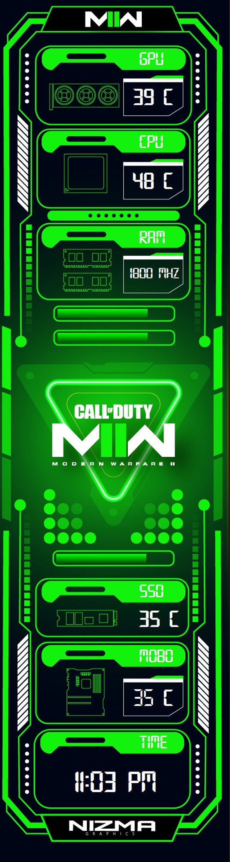 Video Game SENSOR PANEL Templates 2pc + PNG 515 X 1920 (12.6" Displays ...