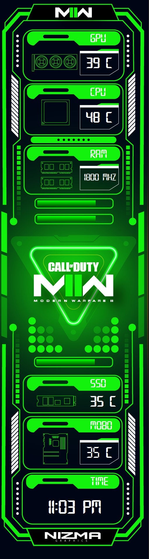 Video Game SENSOR PANEL Templates 2pc + PNG 515 X 1920 (12.6" Displays ...