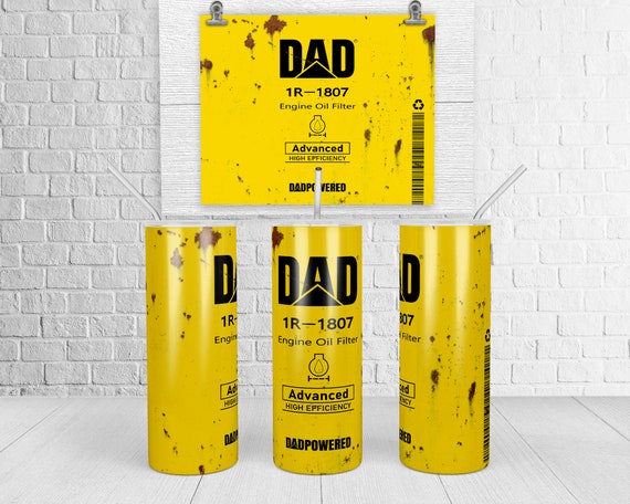 DAD Rusty Oil Filter Tumbler Design 2 PNG Files Rust & No Rust - Etsy