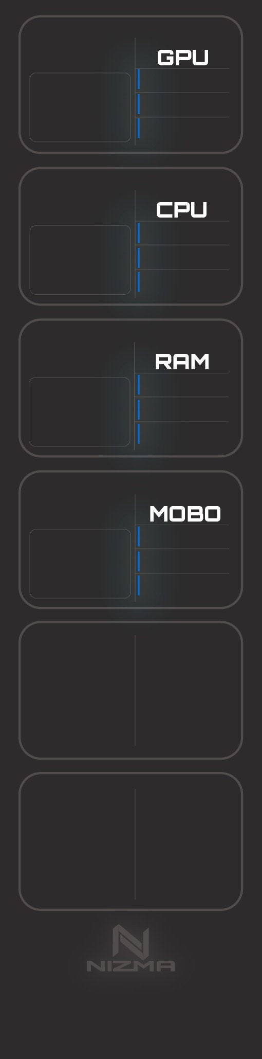 SENSOR PANEL TEMPLATE x2 3 Themes 515 X 1920 12.6 Displays for Uses ...