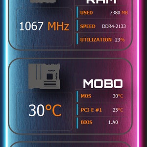 SENSOR PANEL TEMPLATE 515 X 1920 (12.6" Displays) *for Uses With Aida64 ...