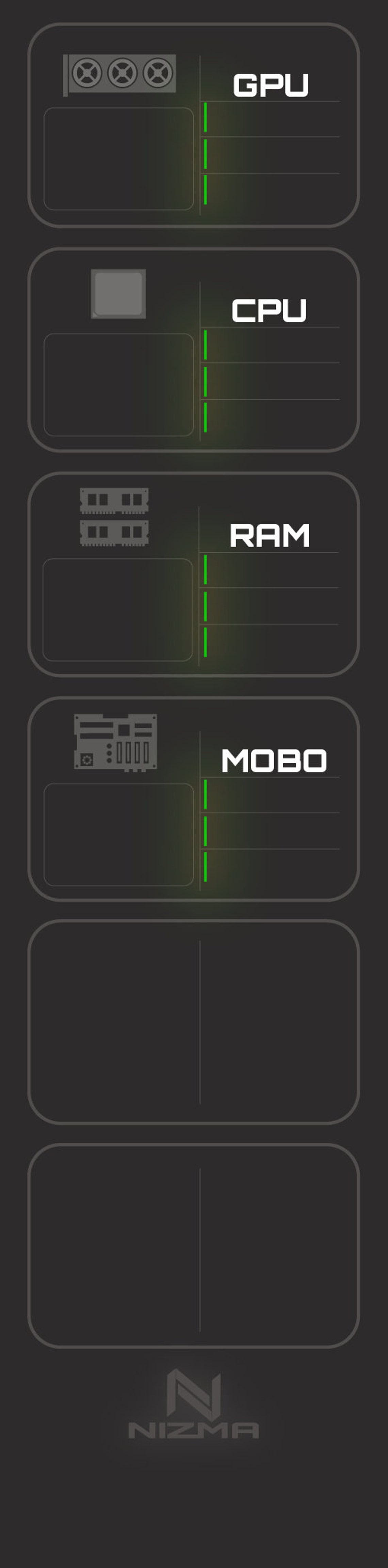 SENSOR PANEL TEMPLATE x2 3 Themes 515 X 1920 12.6 Displays for Uses ...