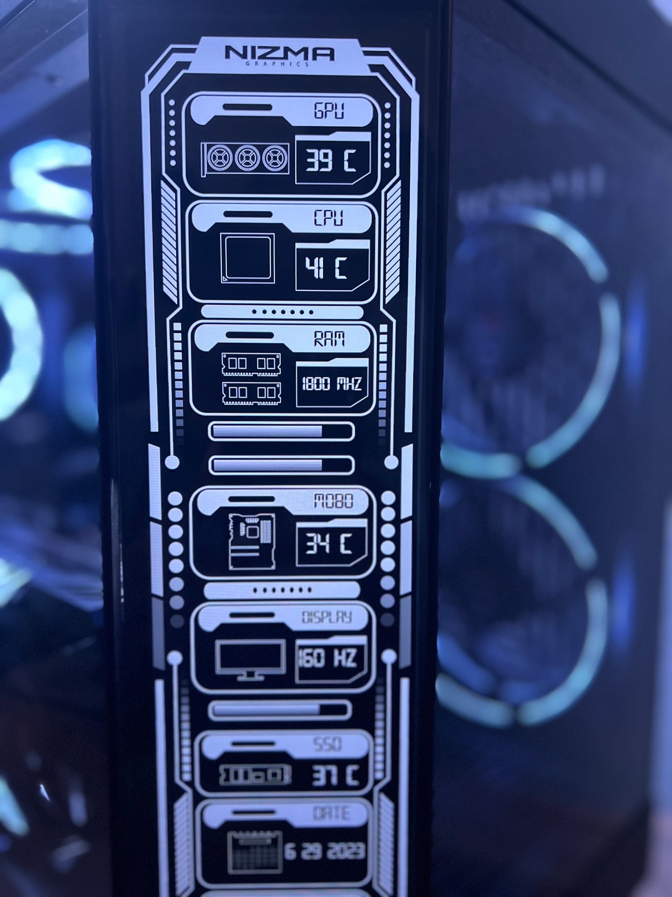 SENSOR PANEL Cyber White and Black Skin/template 515 X 1920 (12.6 ...