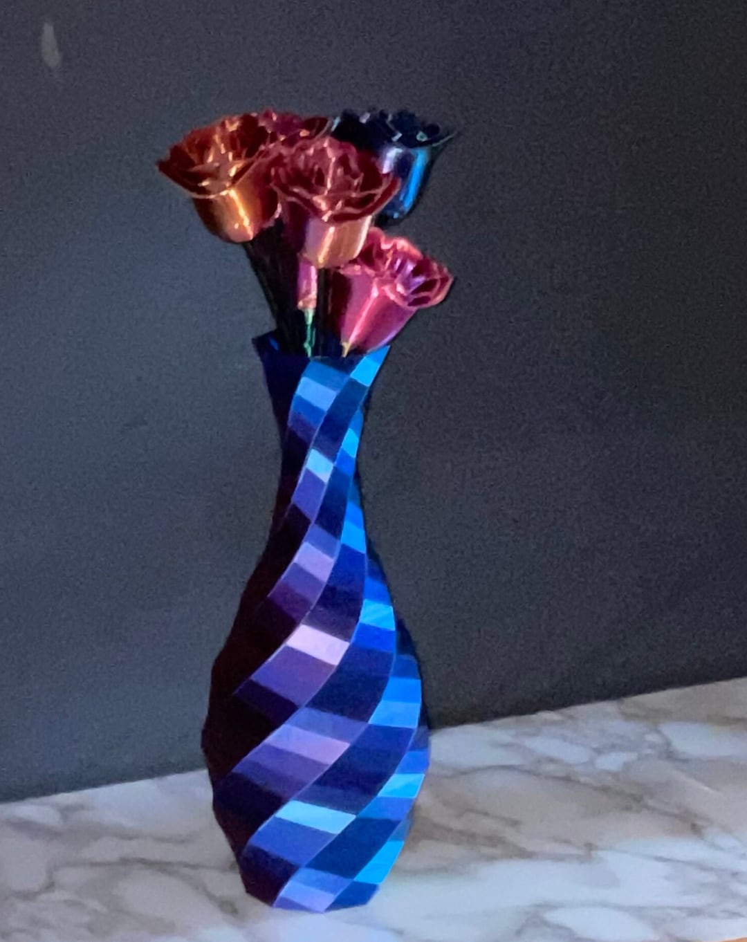 The Original Color Changing, Multicolored 3D Printed Vase: Geometric ...