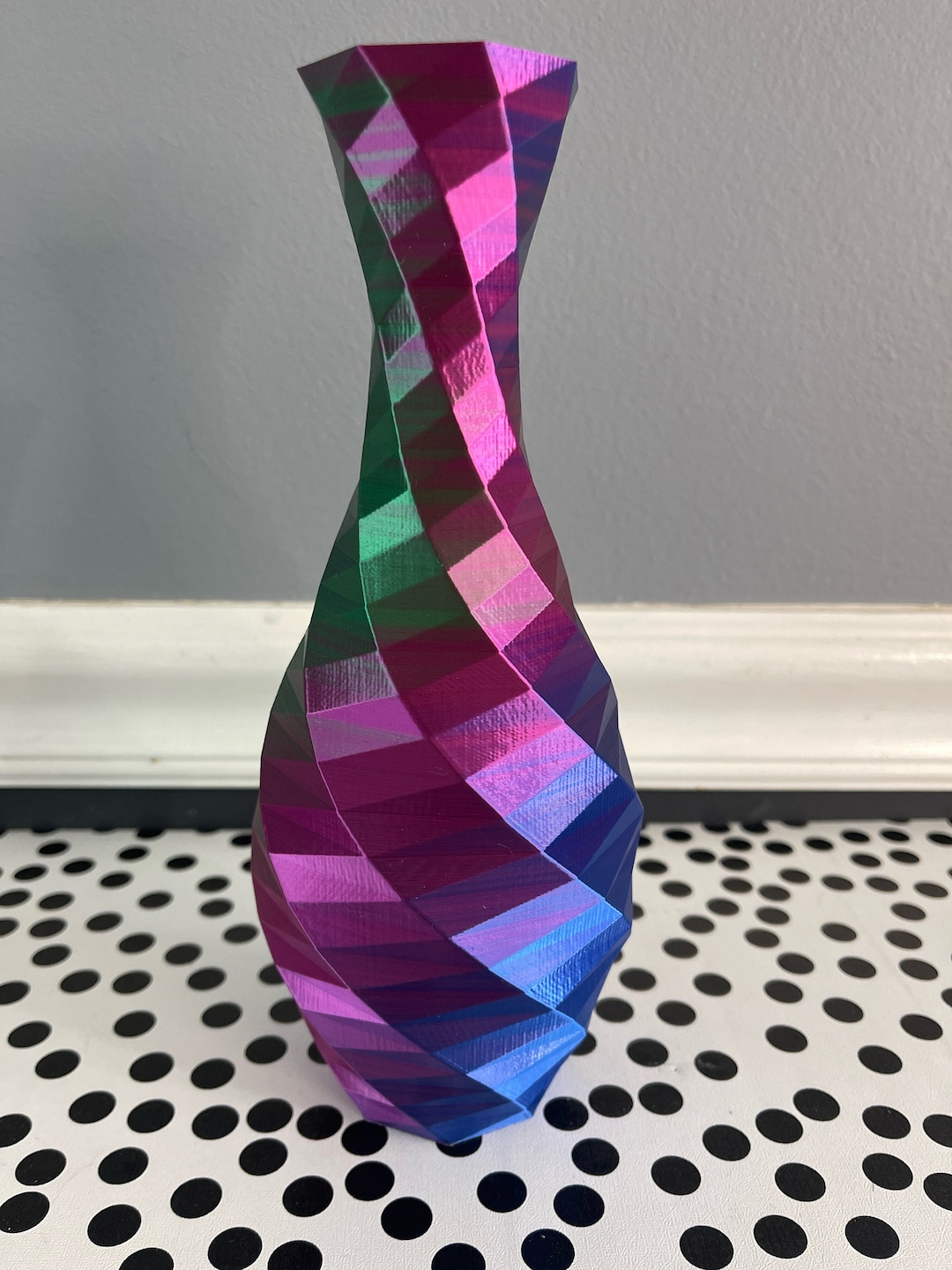 Multicolored 3D Printed Vase: Geometric Decorative Vase - Etsy