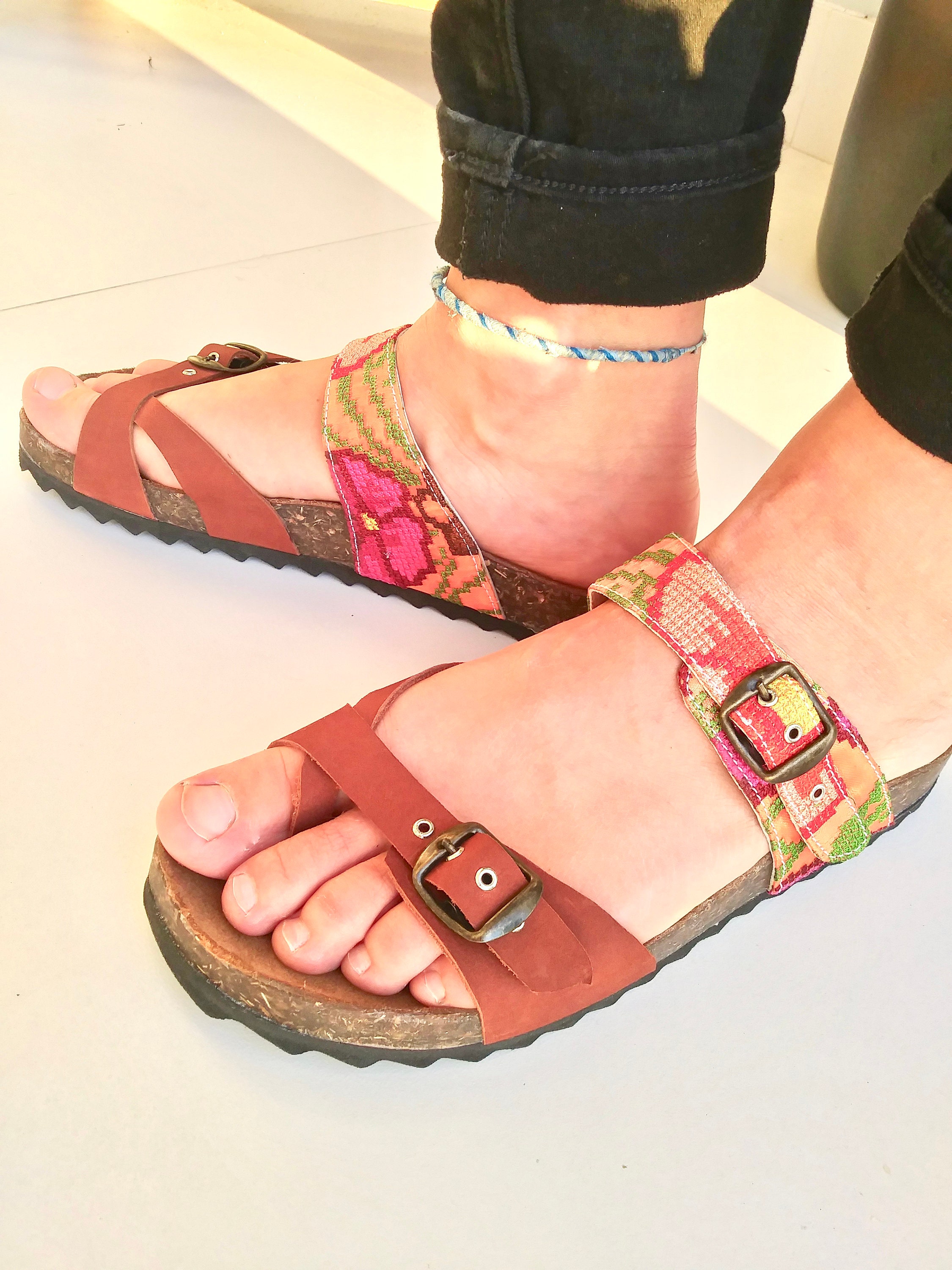 Women's Hand-stitched Birken-style Sandal. Mexican - Etsy Australia