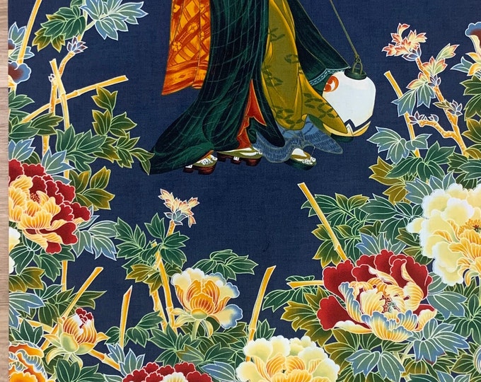 Japanese Style "kamakura Sisters" Panel by Michael Miller Fabrics - Etsy