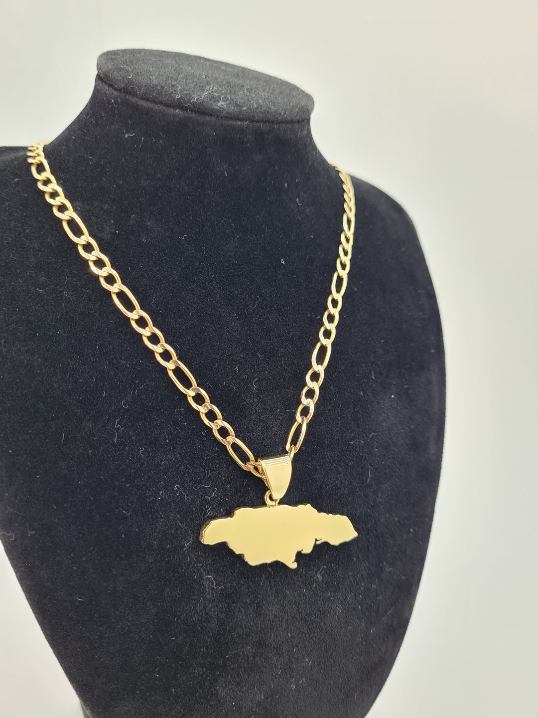 9ct Gold Jamaican Flag Pendant Chain Necklace for Men - Etsy