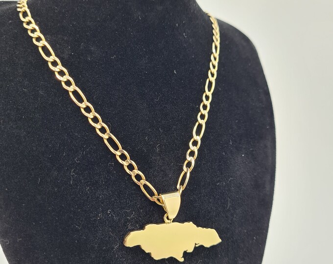 9ct Gold Jamaican Flag Pendant Chain Necklace for Men - Etsy