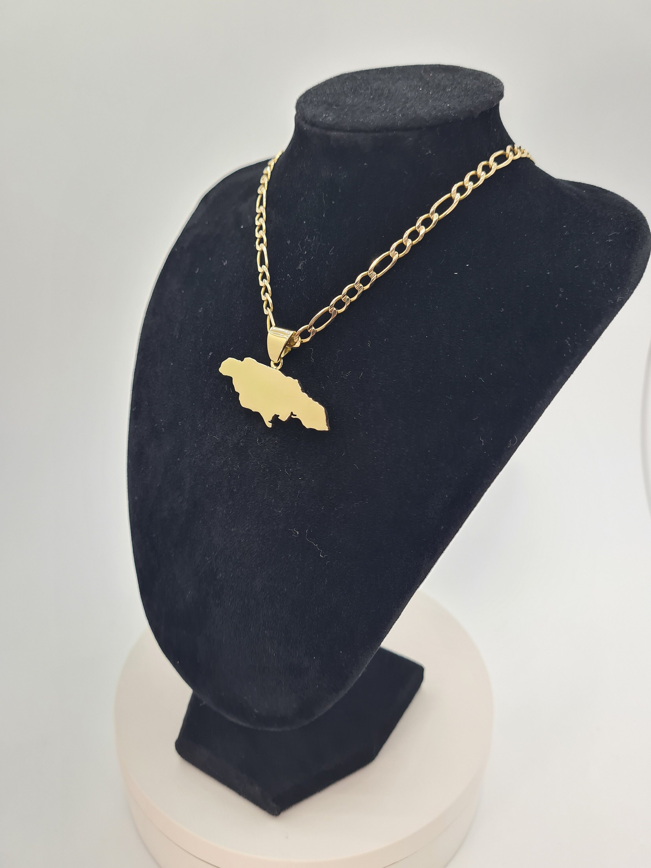 9ct Gold Jamaican Flag Pendant Chain Necklace for Men - Etsy