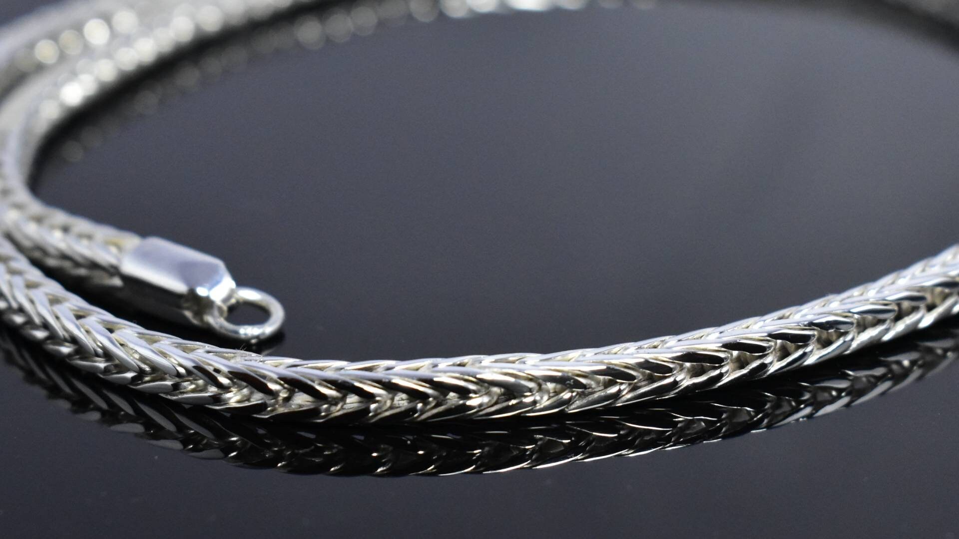 Silver Foxtail Link Chain 5mm Thick 20" Necklace Jewellery for Men ...