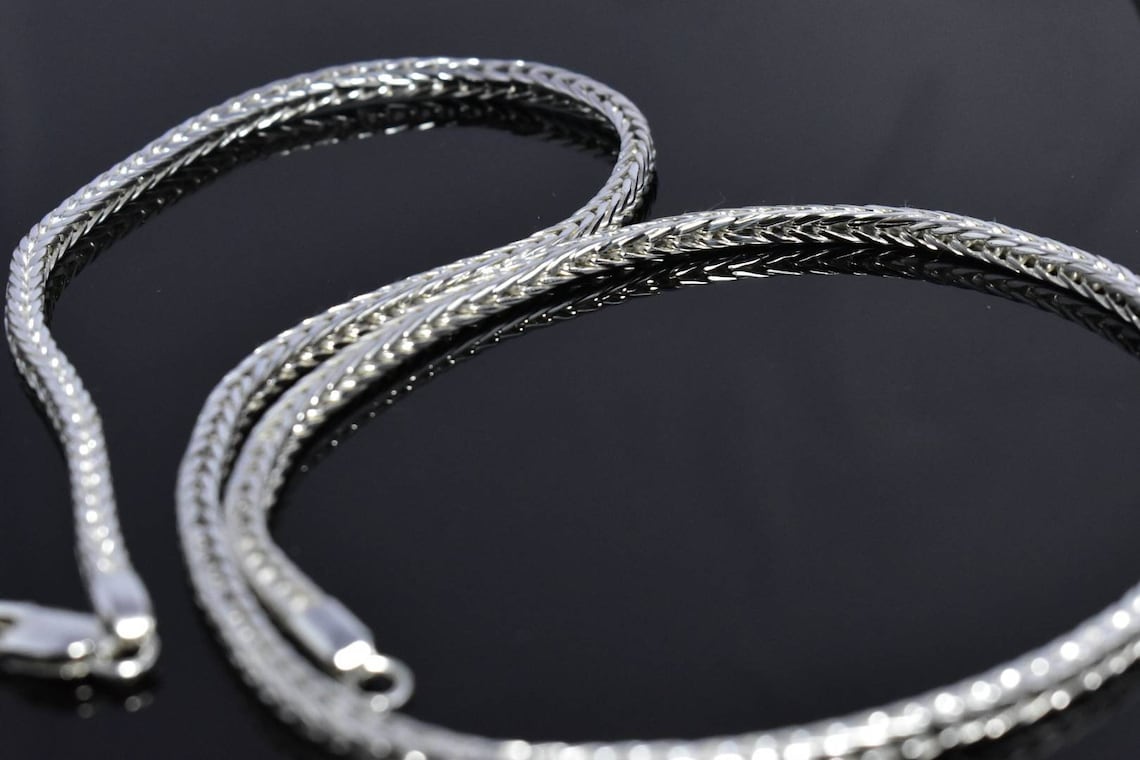 Silver Foxtail Link Chain 5mm Thick 20" Necklace Jewellery for Men ...