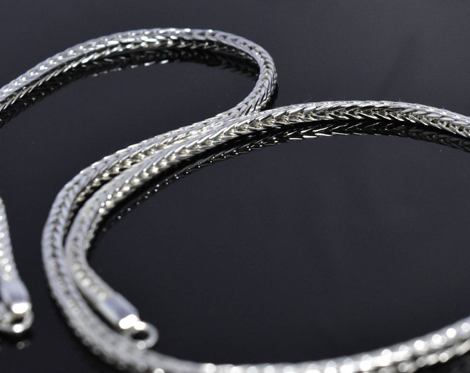 Silver Foxtail Link Chain 5mm Thick 20