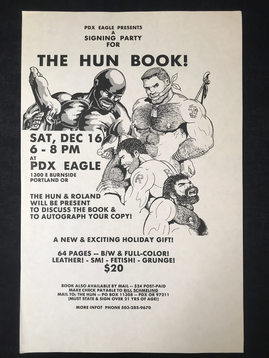 Poster by the HUN - Bill Schmeling for PDX Eagle Portland Book Signing ...