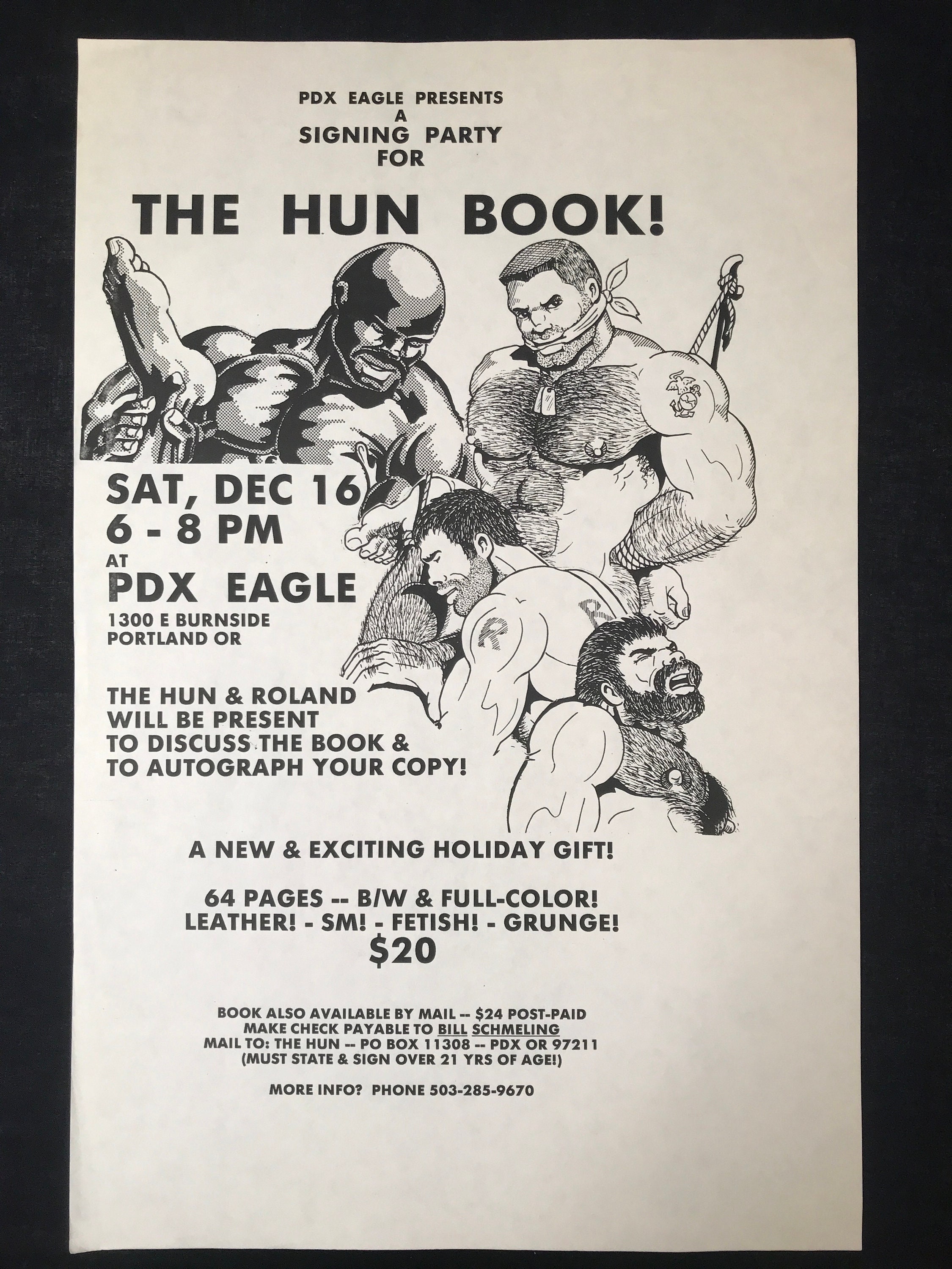 Poster by the HUN - Bill Schmeling for PDX Eagle Portland Book Signing ...