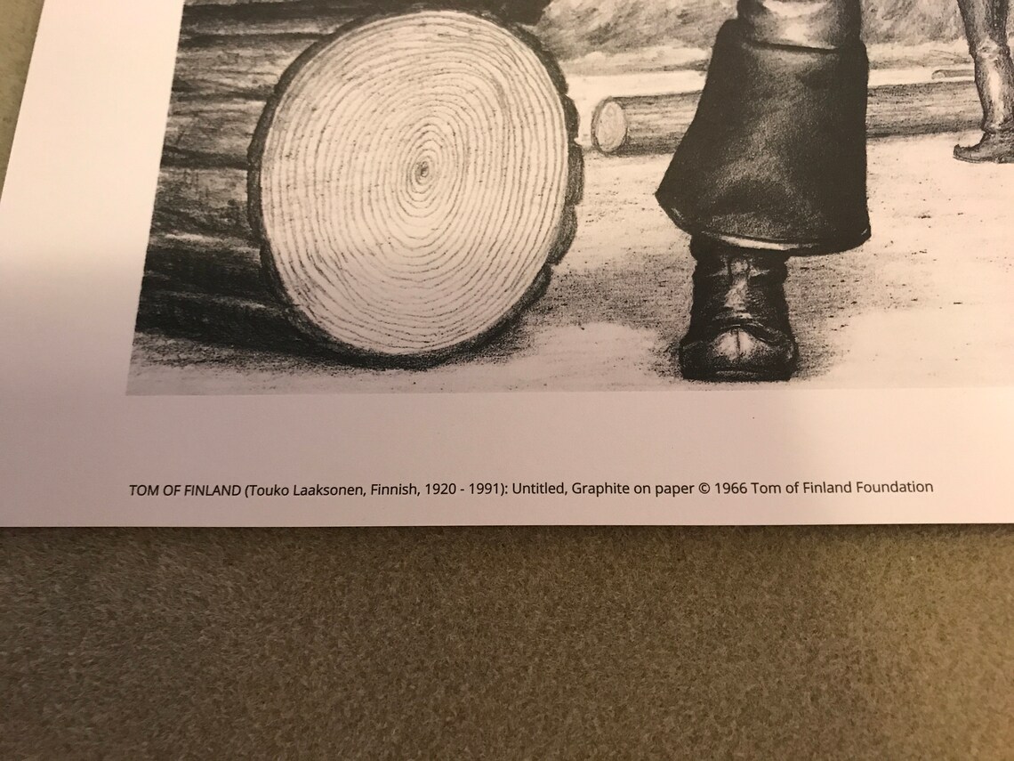 Vintage Tom of Finland Print lumberjack 11.75 X 9.5 - Etsy