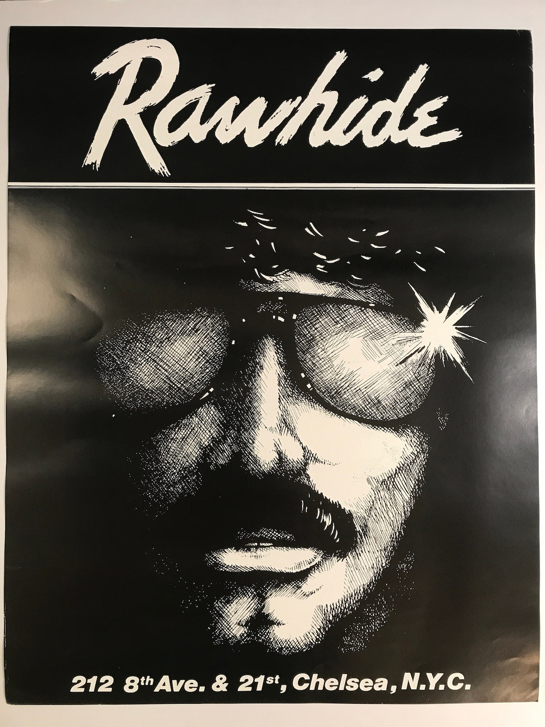 RAWHIDE Leather Bar Poster NYC New York City 1980's 16" X 20" - Etsy