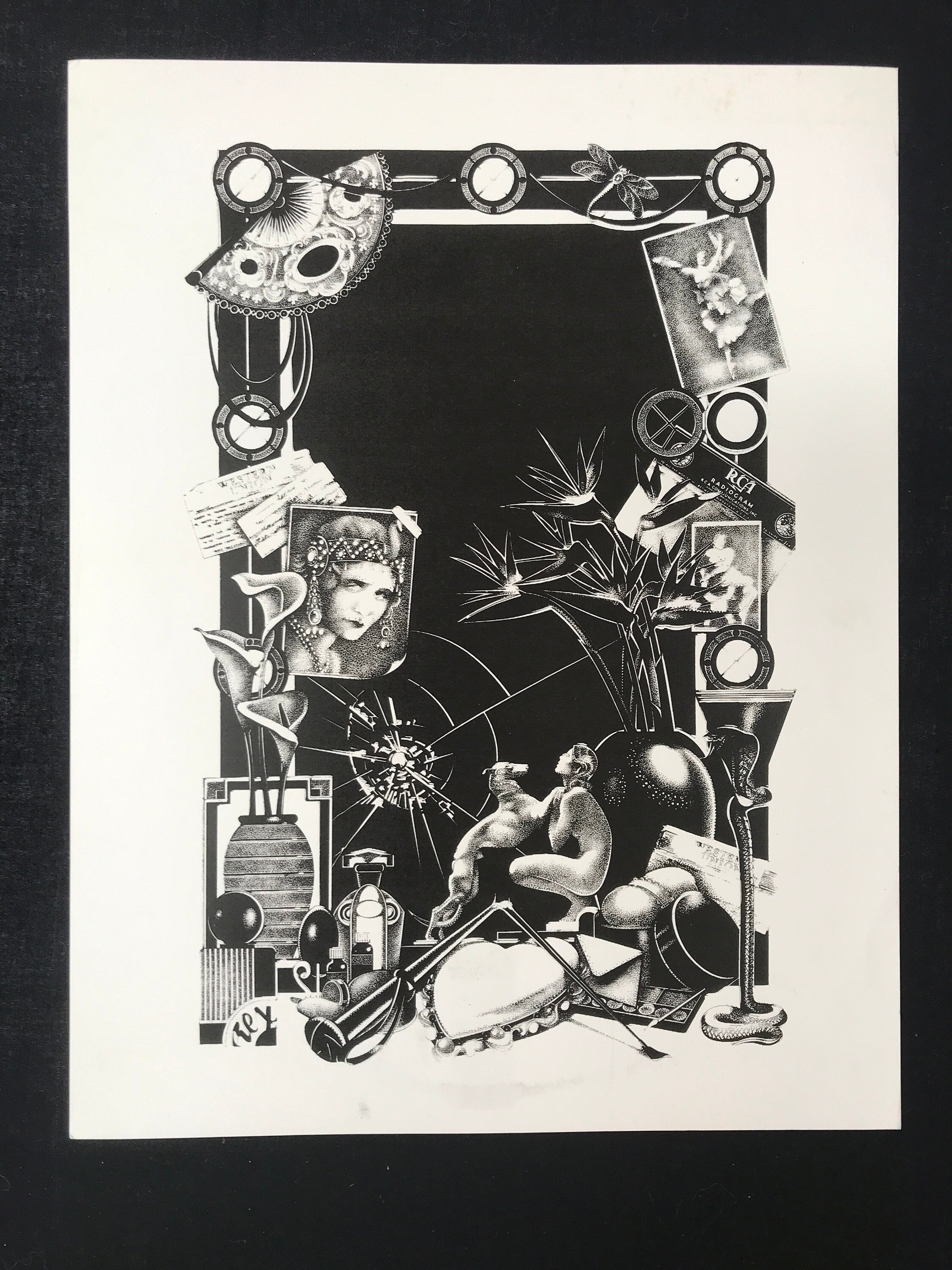 REX Pointillism Art Print 8.5x11 Art Nouveau Art Deco Theme RCA ...