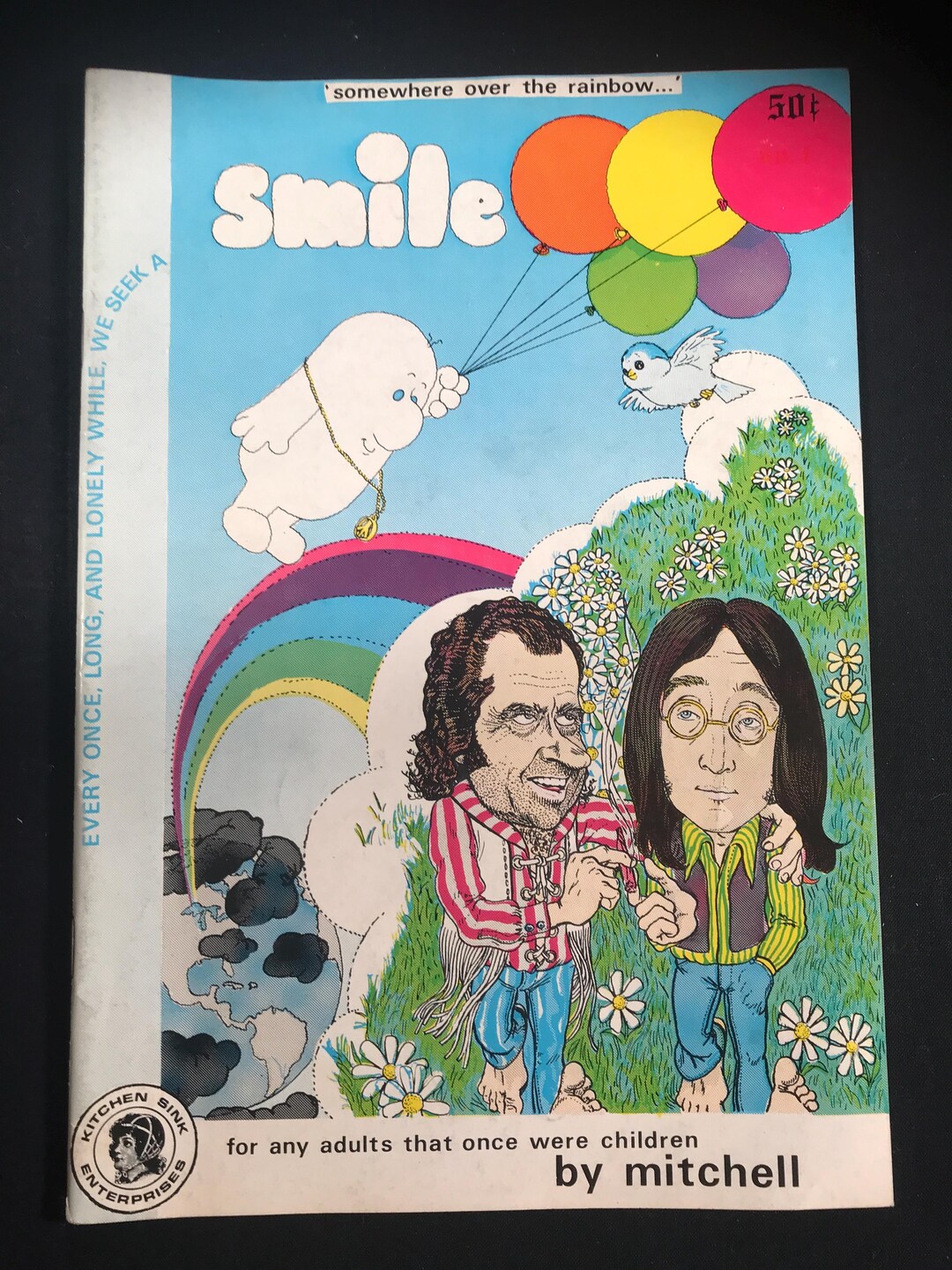 Smile #1 1970 by Mitchell Kitchen Sink John Lennon/richard Nixon Cover ...