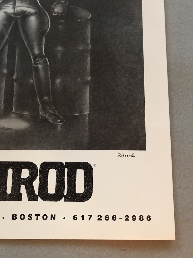 Vintage RAMROD Gay Leather Bar Poster HAWK Signed & Numbered - Etsy