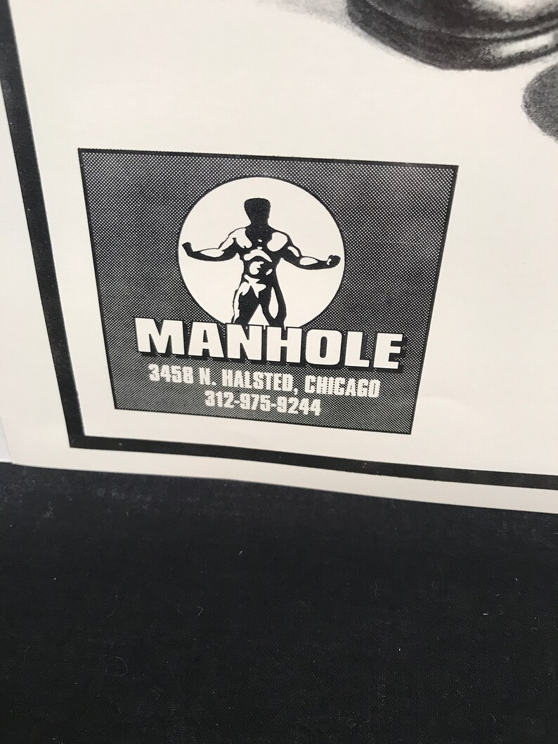 Mature - Original MANHOLE Chicago Gay Bar Poster the HUN Poster - Bill ...