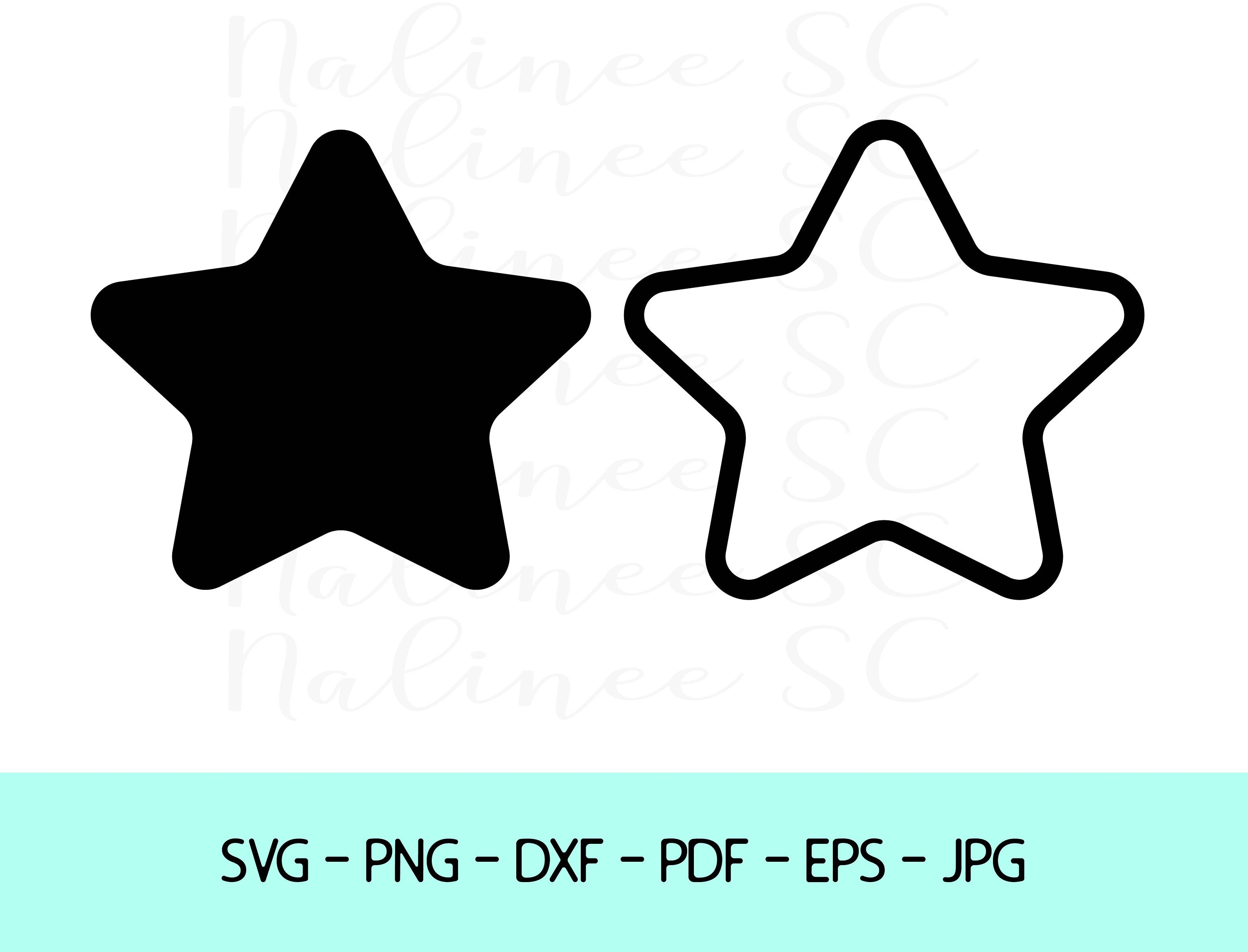 Star svg png pdf eps jpg pdf. Silhouette étoile svg. Jolie - Etsy France