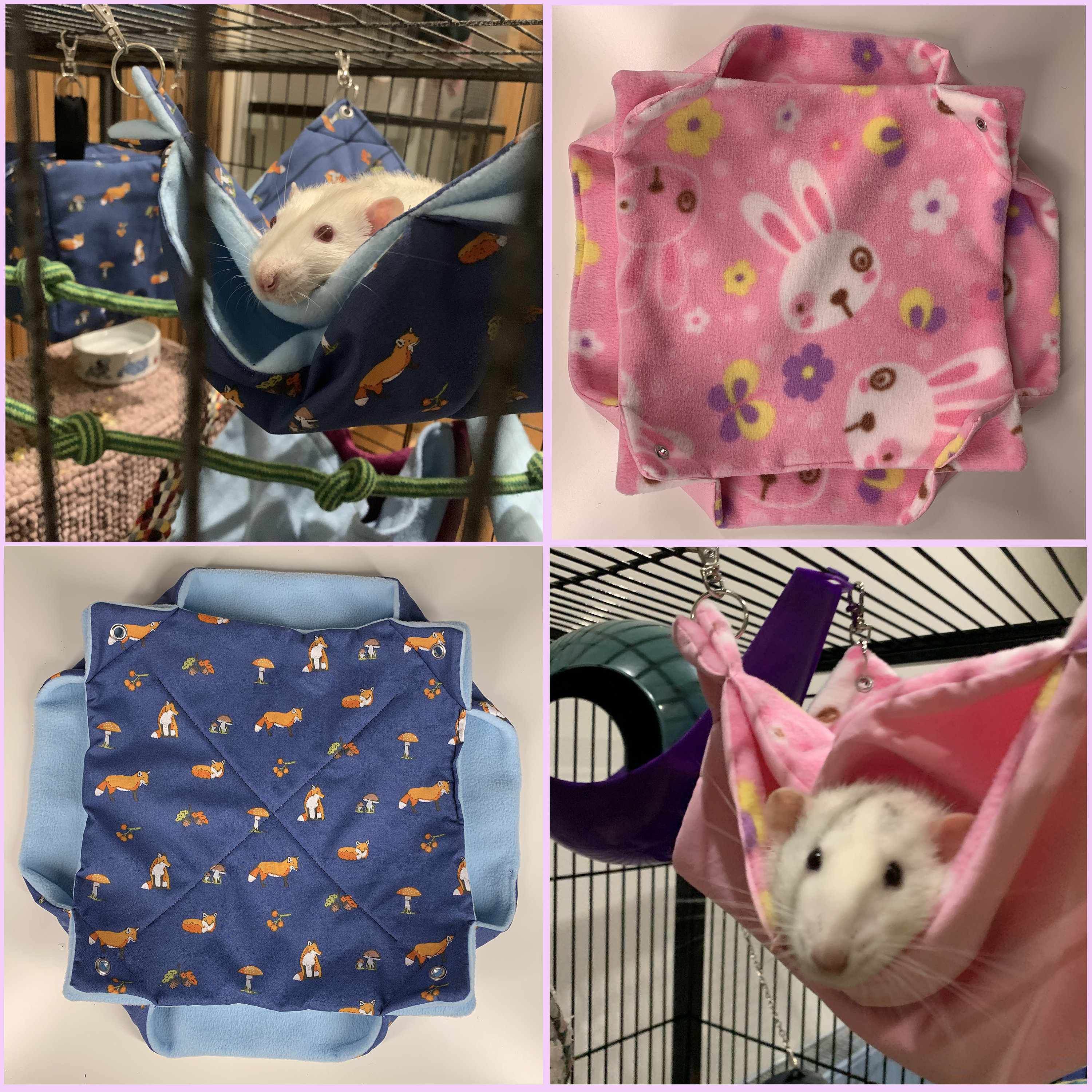 Snuggle Hamster Mouse and Rat Hammock Hide With Fleece and - Etsy UK
