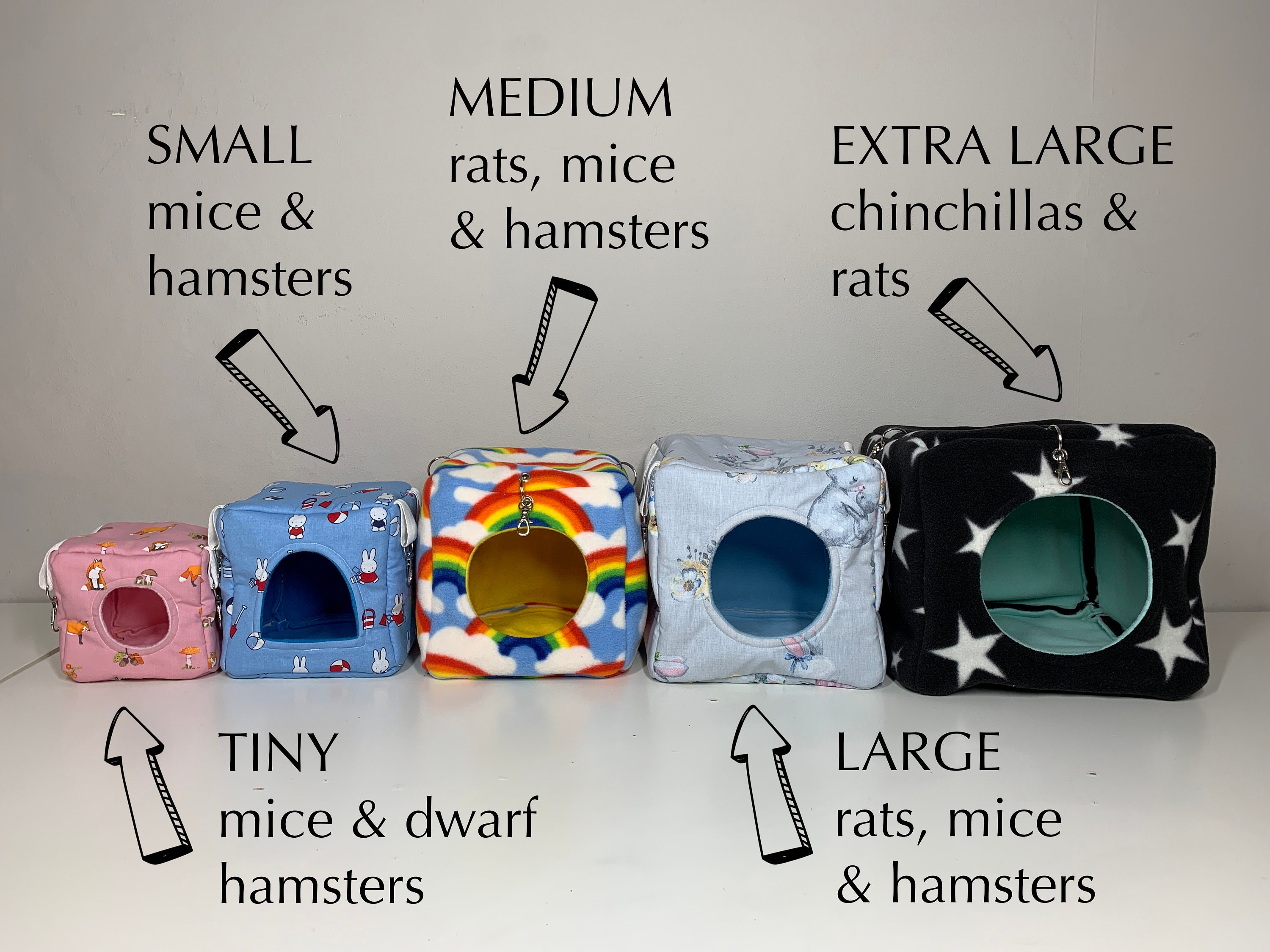 Rat Hammock Frog Cube With Metal Hooks Included Soft Fleece | Etsy