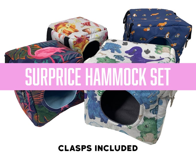 Surprise Rat Hammock Set With Metal Hooks Included Soft Fleece Homemade ...