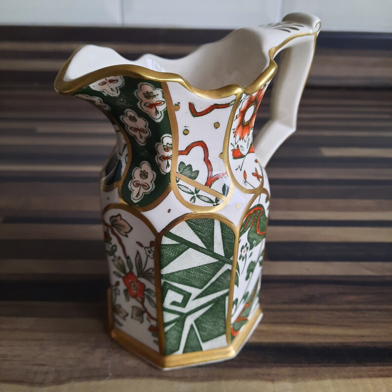 Masons Ironstone GREEN APPLIQUE Pattern Jugs - Etsy