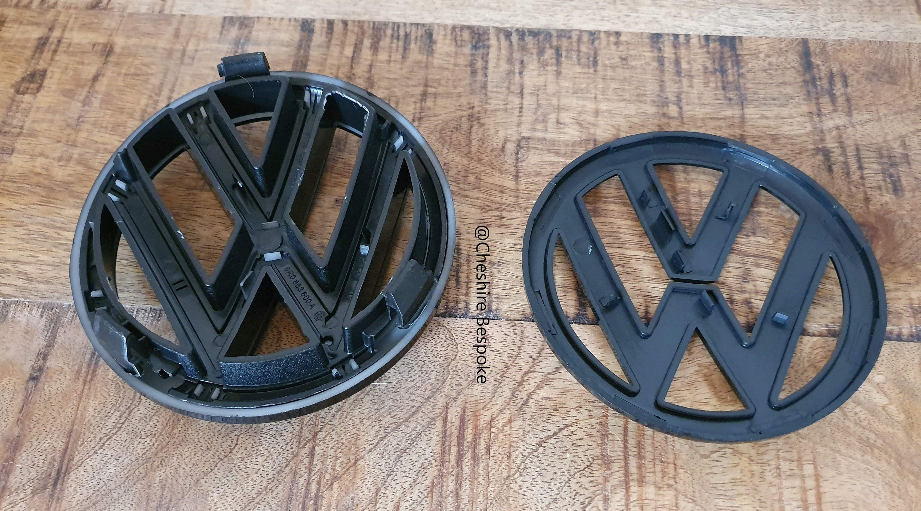 VW POLO 6R MK5 Carbon Fiber Black Front Rear Badge Set Etsy