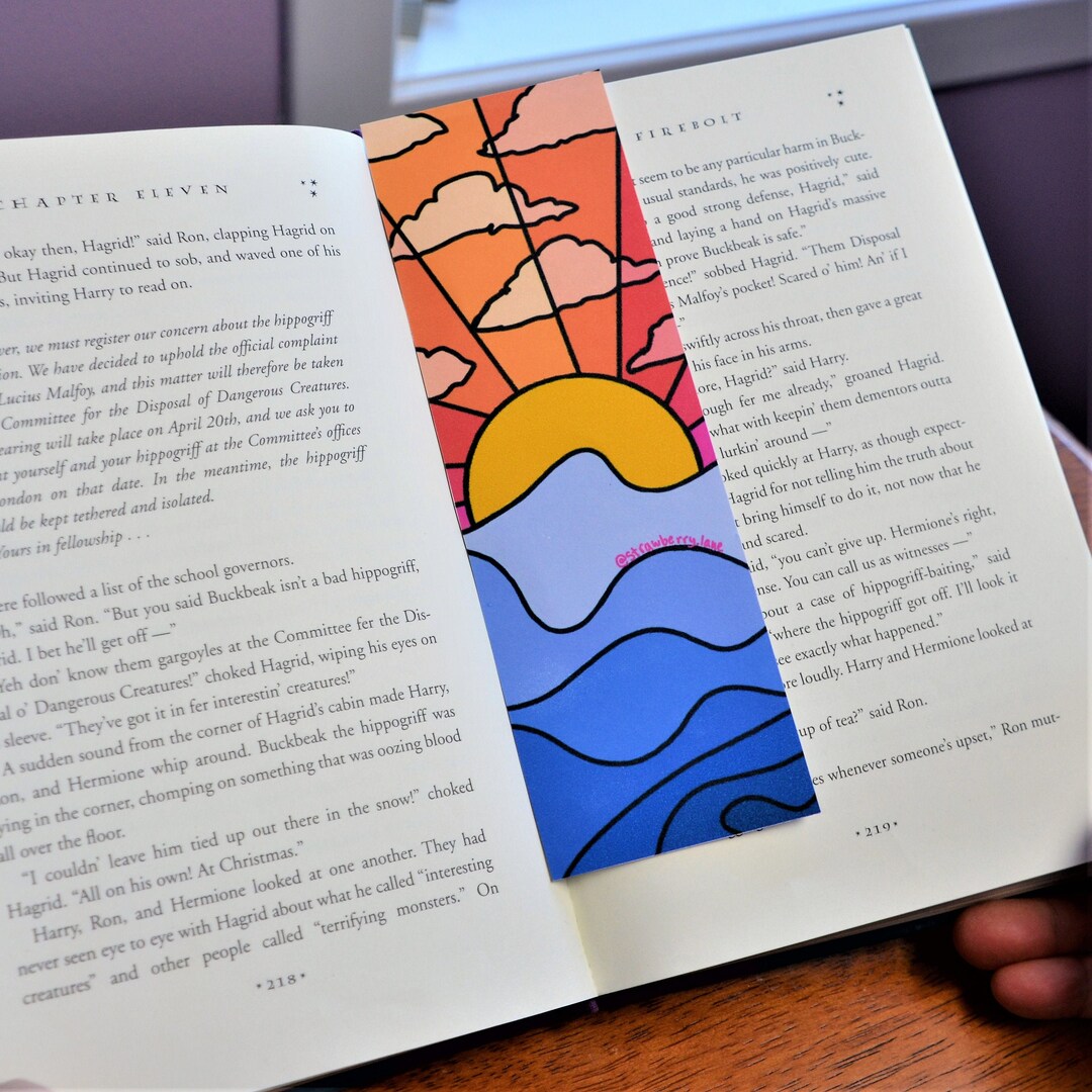 Sunset Waves Bookmark - Etsy