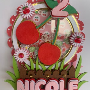 Cherry Cake Topper,cherry Theme Party, Cherry Sweet Two Cake Topper - Etsy