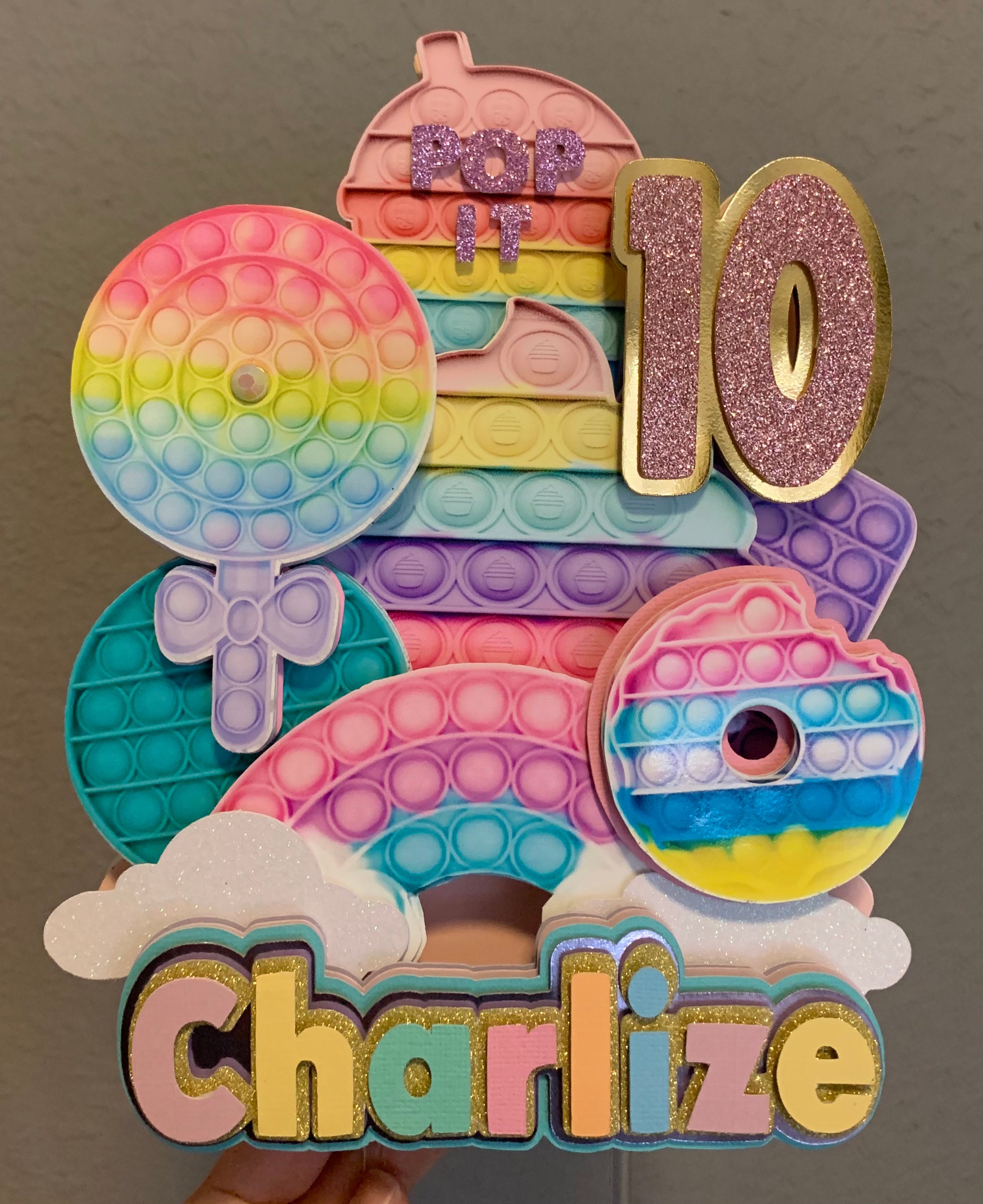 Pop It Cake Topper With Led Lights - Etsy