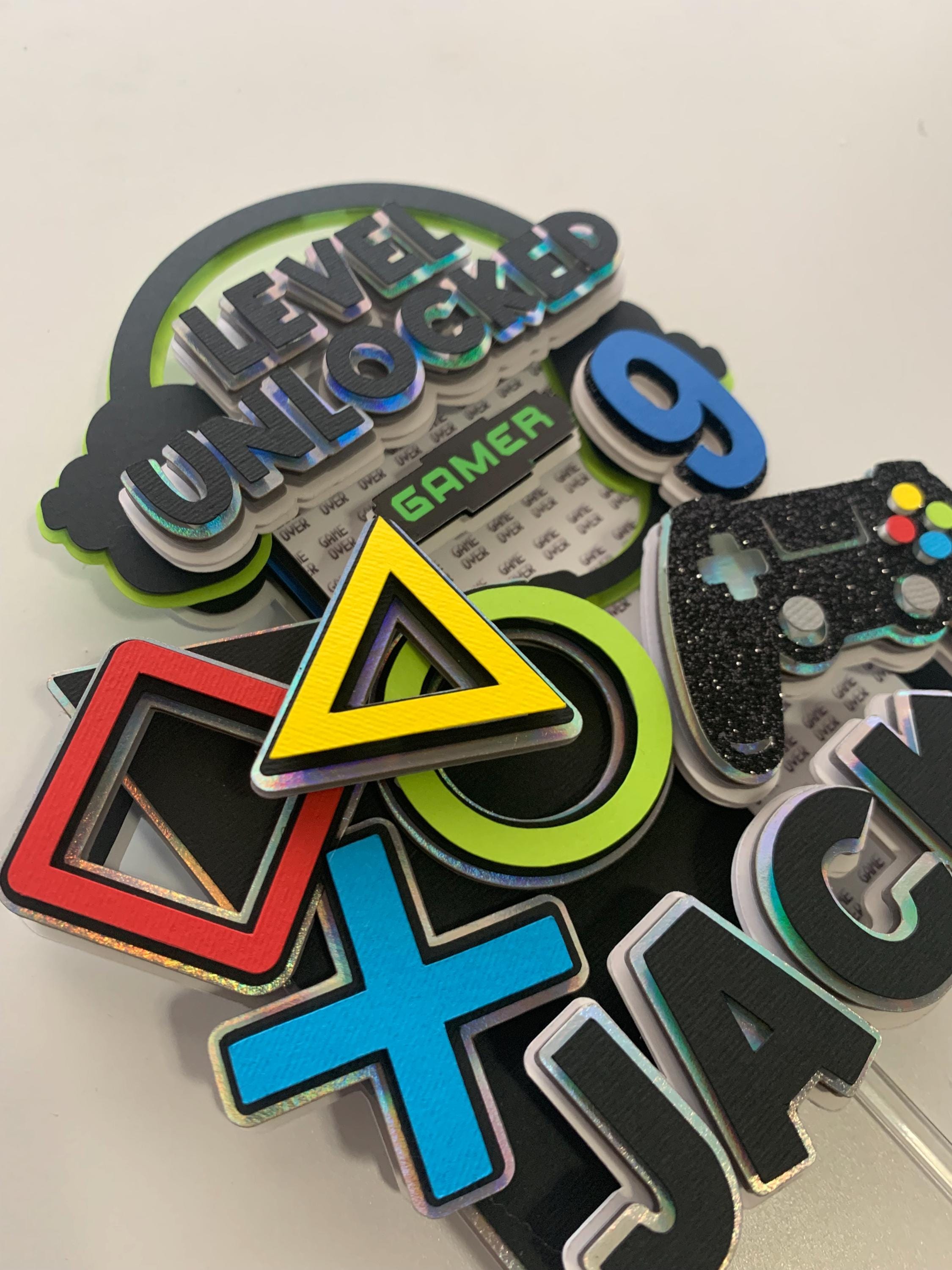 Gamer Cake Topper,controller Party, Levelunlocked Birthday - Etsy