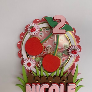 Cherry Cake Topper,cherry Theme Party, Cherry Sweet Two Cake Topper - Etsy